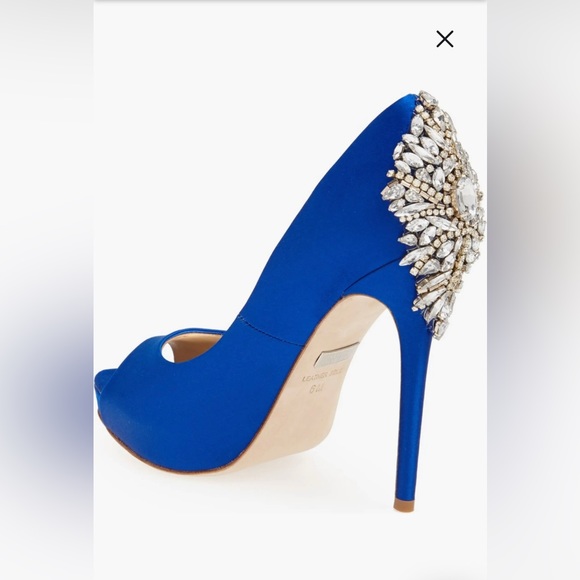 Badgley Mischka | Shoes | Badgley Mischka Kiara Embellished Royal Blue ...